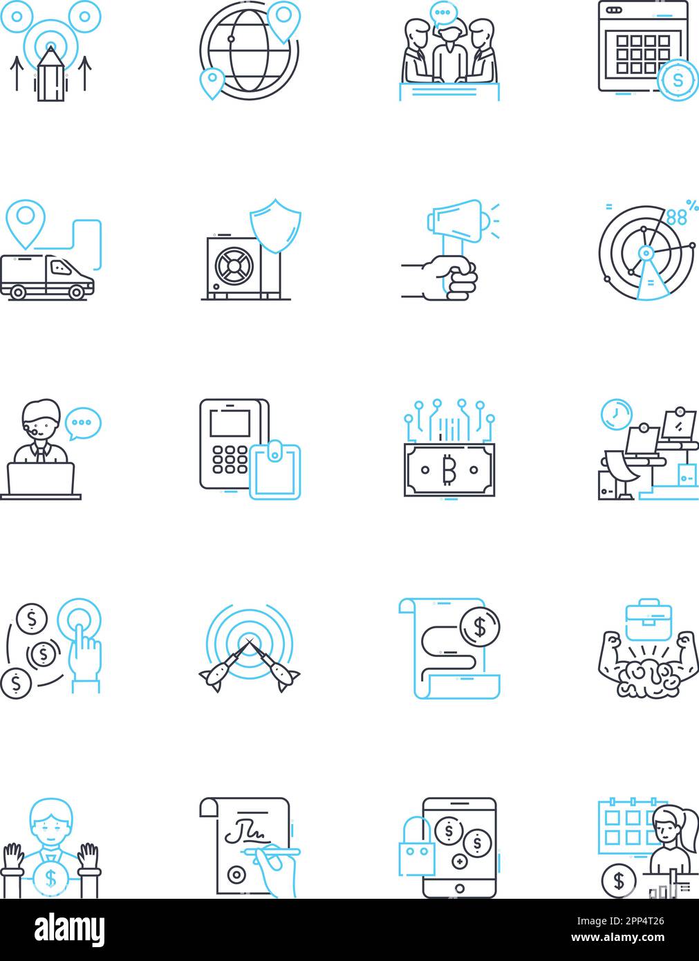 Quality control linear icons set. Standards, Precision, Inspection, Accuracy, Monitoring ...