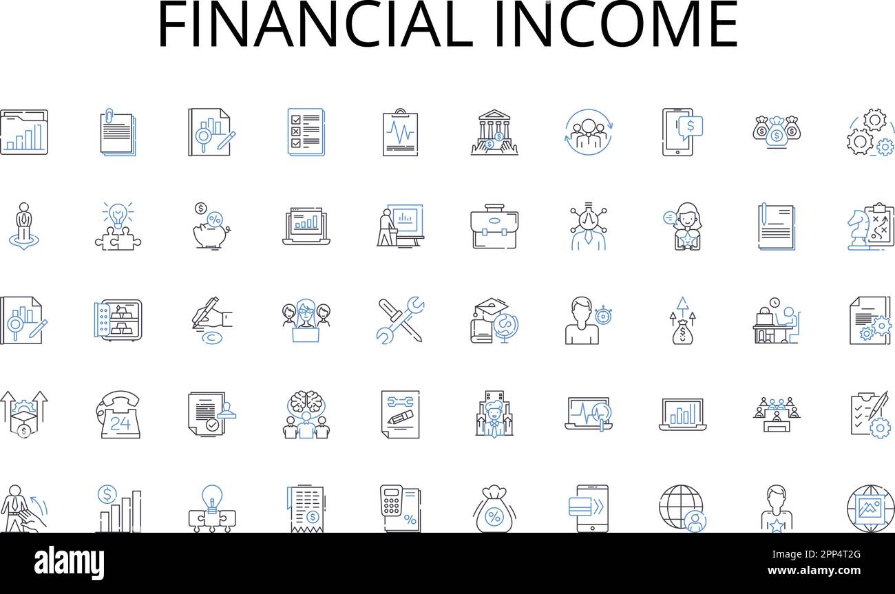 Financial income line icons collection. Logistics, Delivery, Transport ...