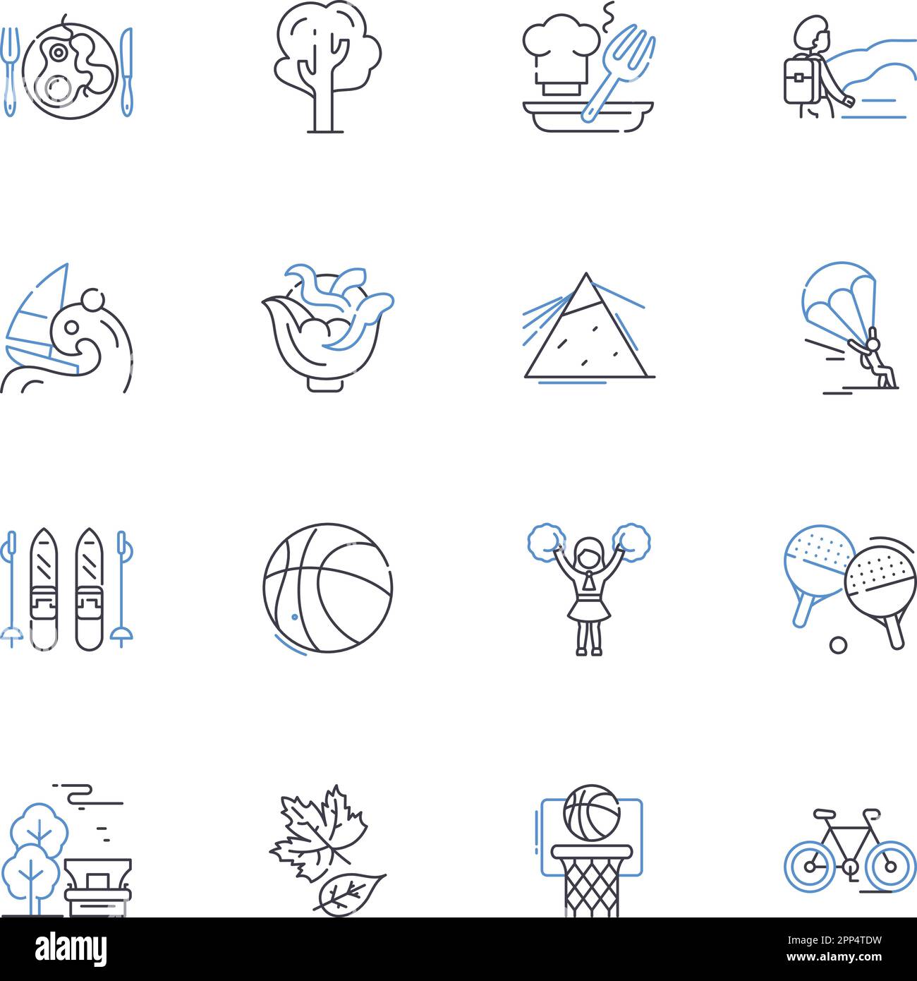 Sturdy constitution line icons collection. Resilience, Fortitude ...