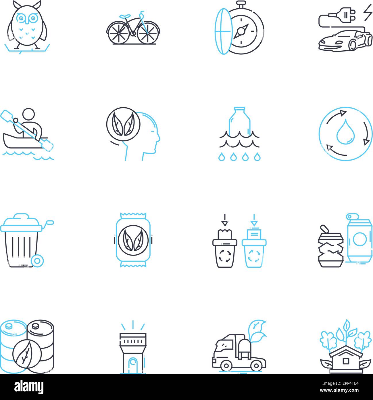 Environmental science linear icons set. Sustainability, Biodiversity ...