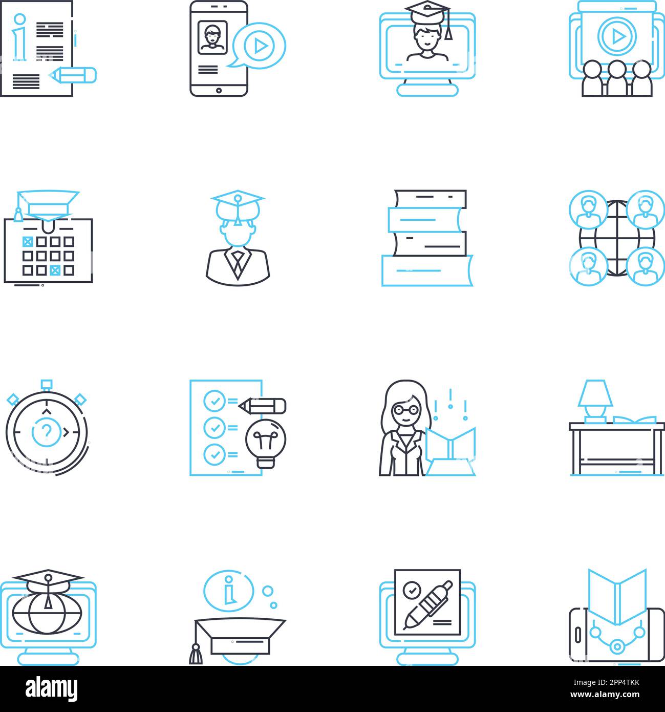 Innovative campus linear icons set. Technology, Collaboration ...