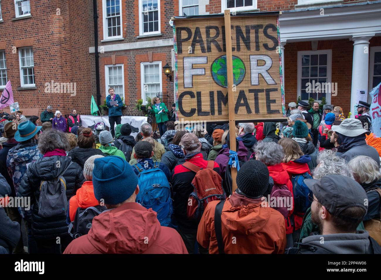 London, UK. 21st April, 2023. Thousands of climate activists take part ...