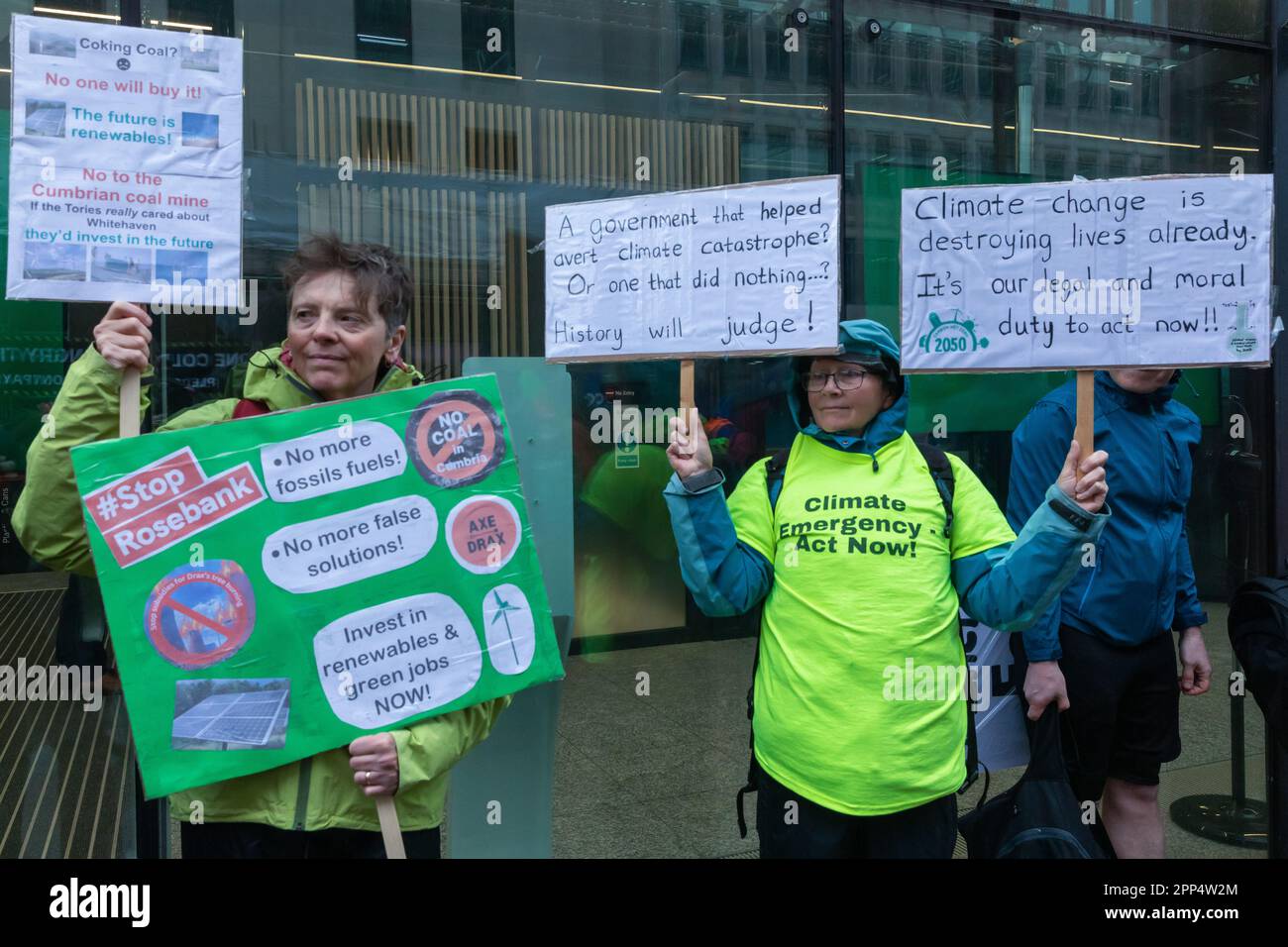London, UK. 21st April, 2023. Climate activists maintain a People's ...
