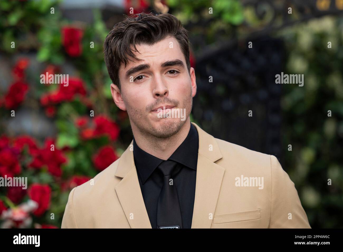 Corey Mylchreest poses for photographers upon arrival at the premiere ...