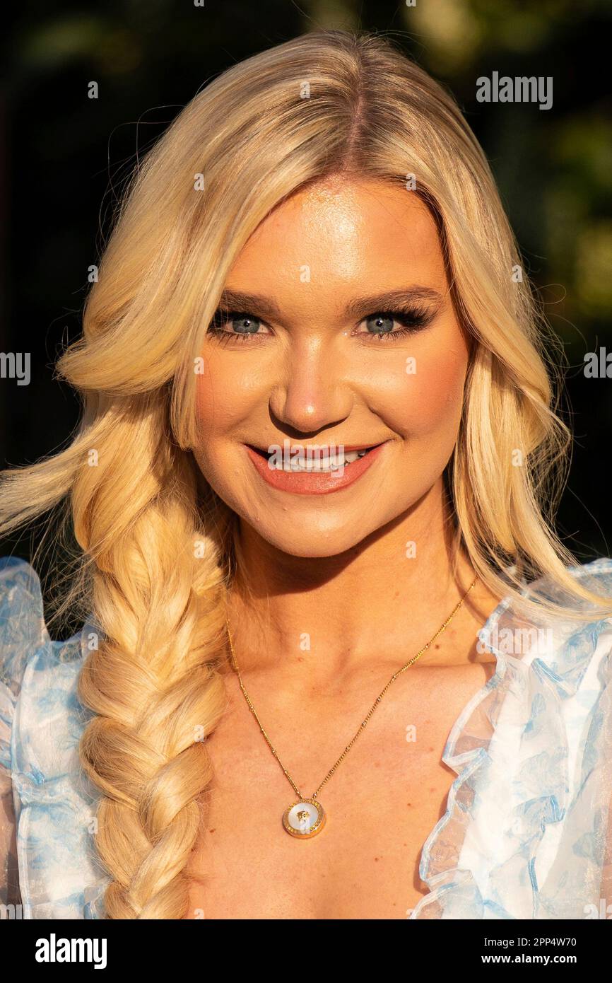 Abbie Quinnen poses for photographers upon arrival at the premiere of ...