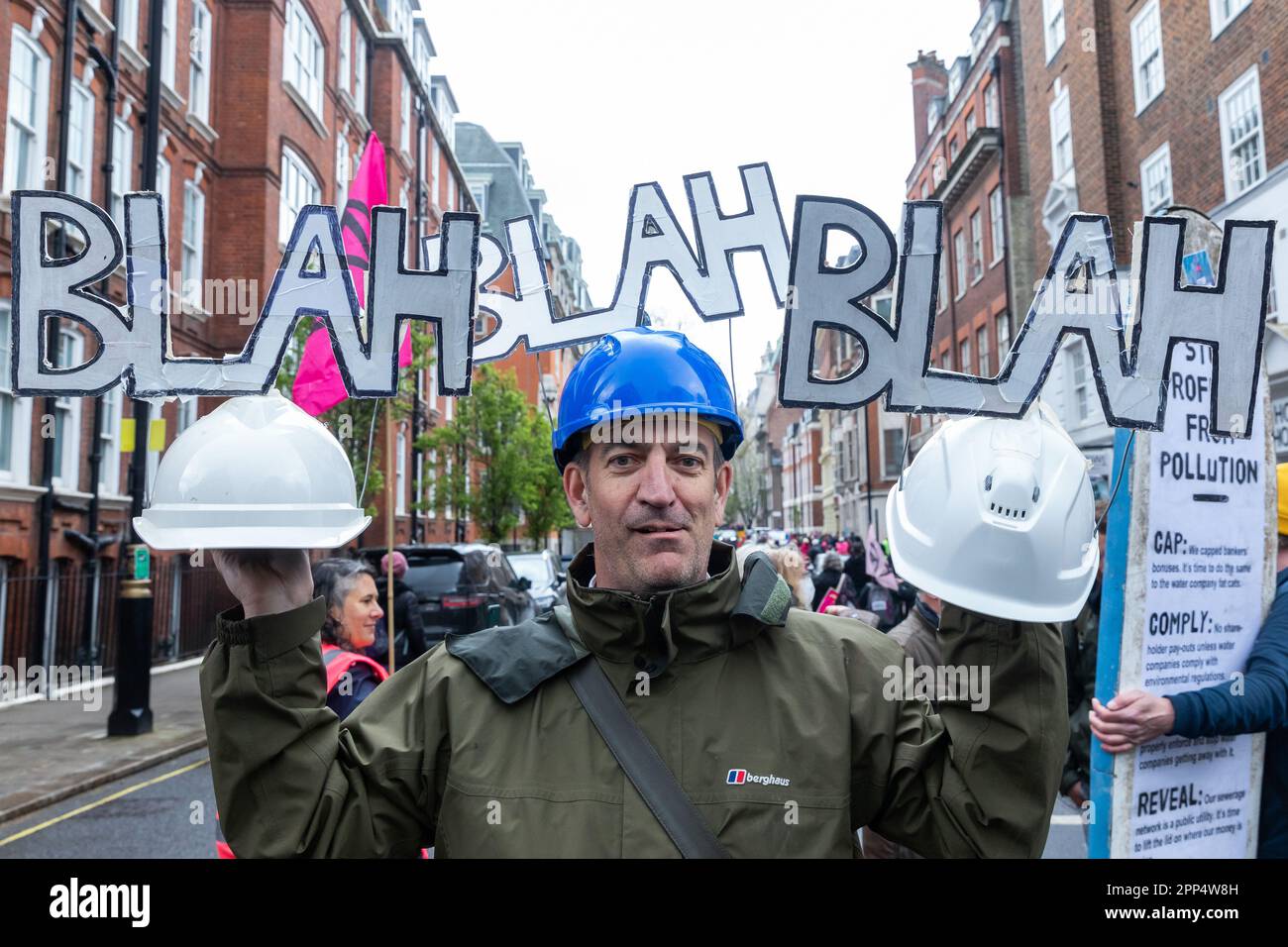London, UK. 21st April, 2023. A climate activist takes part in the ...