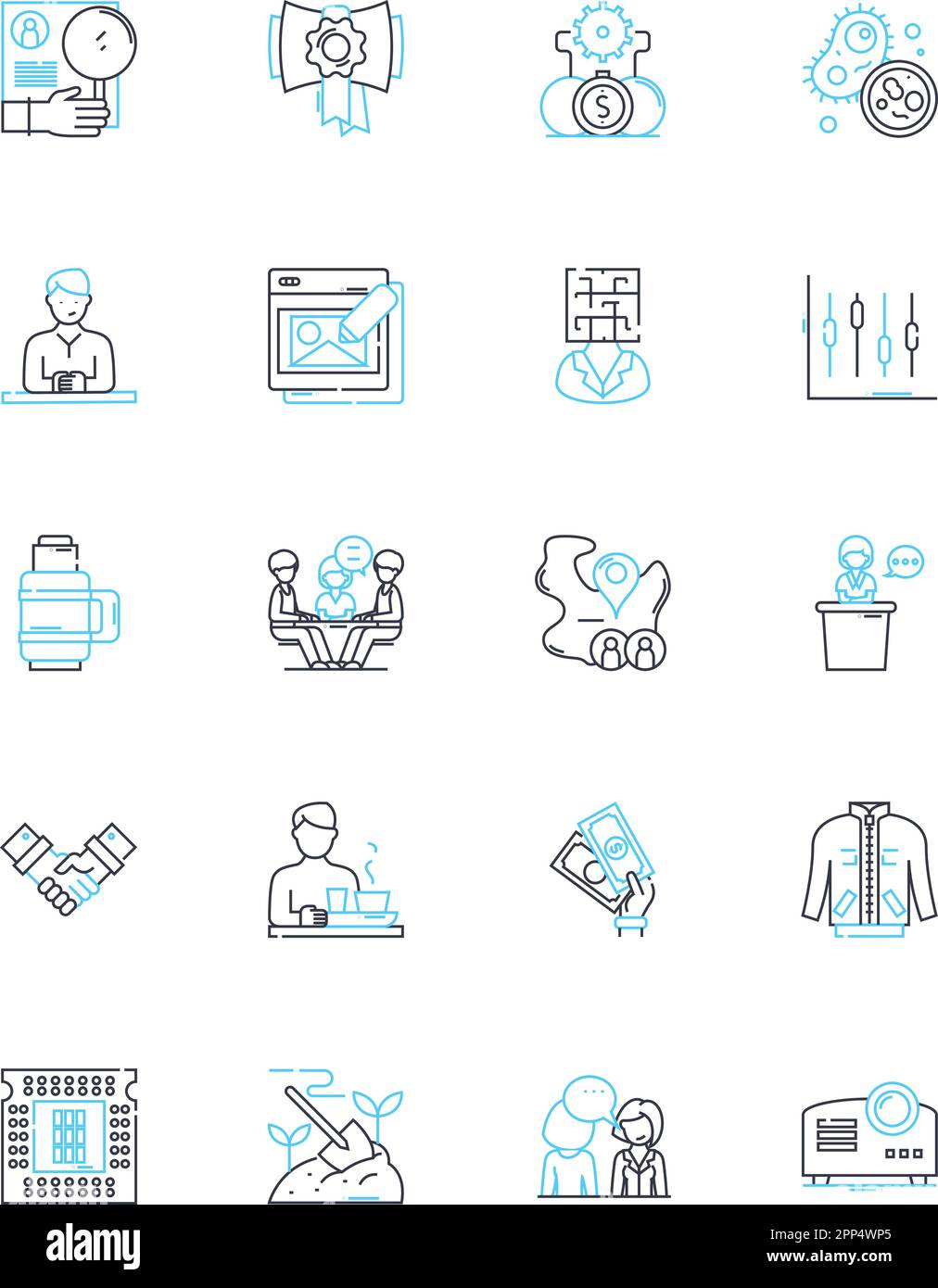 Computer Devices linear icons set. Processor, Motherboard, Graphics ... Computer Devices linear icons set. Processor, Motherboard, Graphics ...