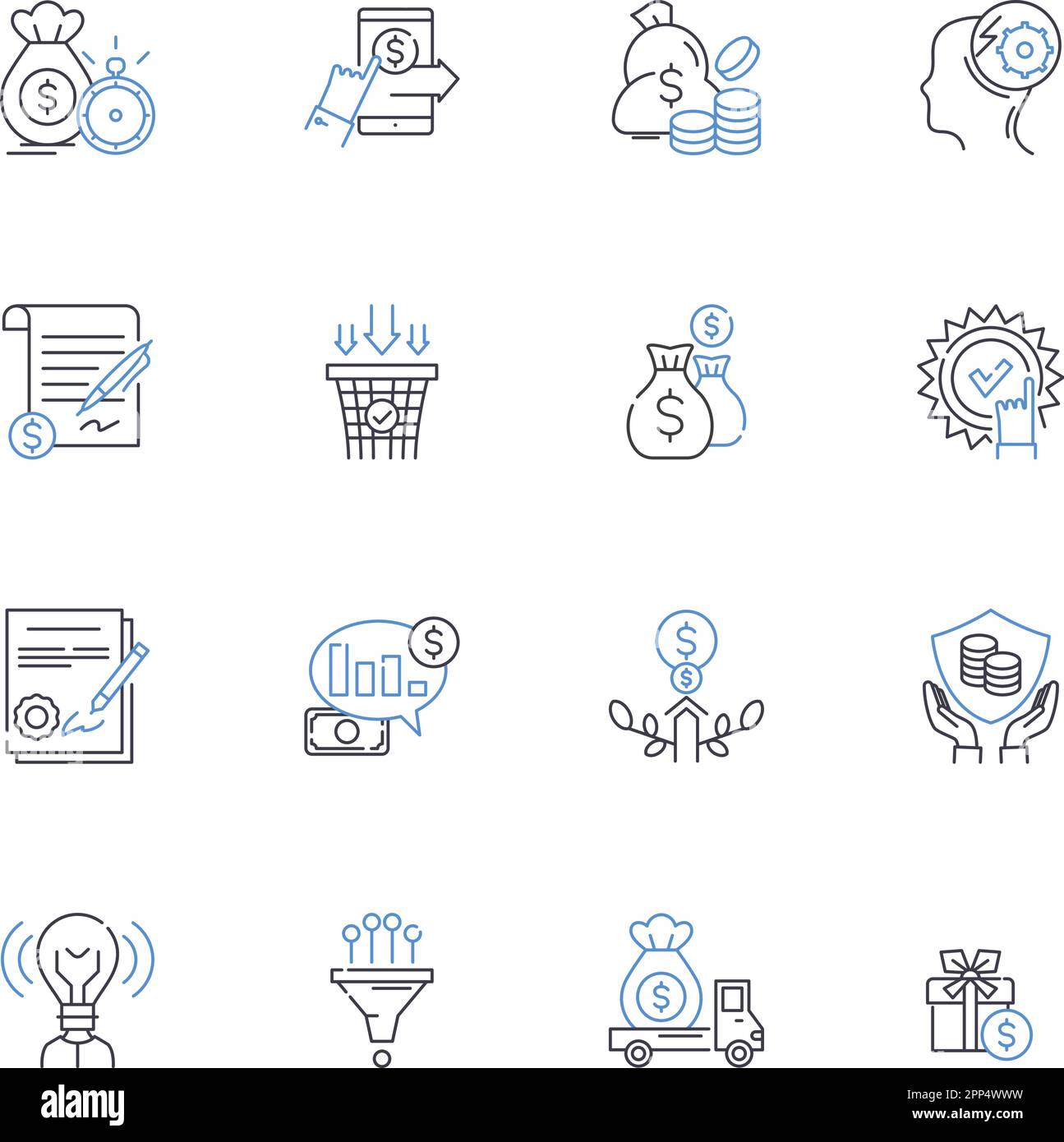 Digital markets line icons collection. E-commerce, Online advertising ...