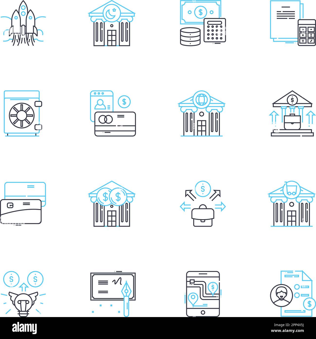 Cloud Data Linear Icons Set Scalability Security Reliability Accessibility Portability