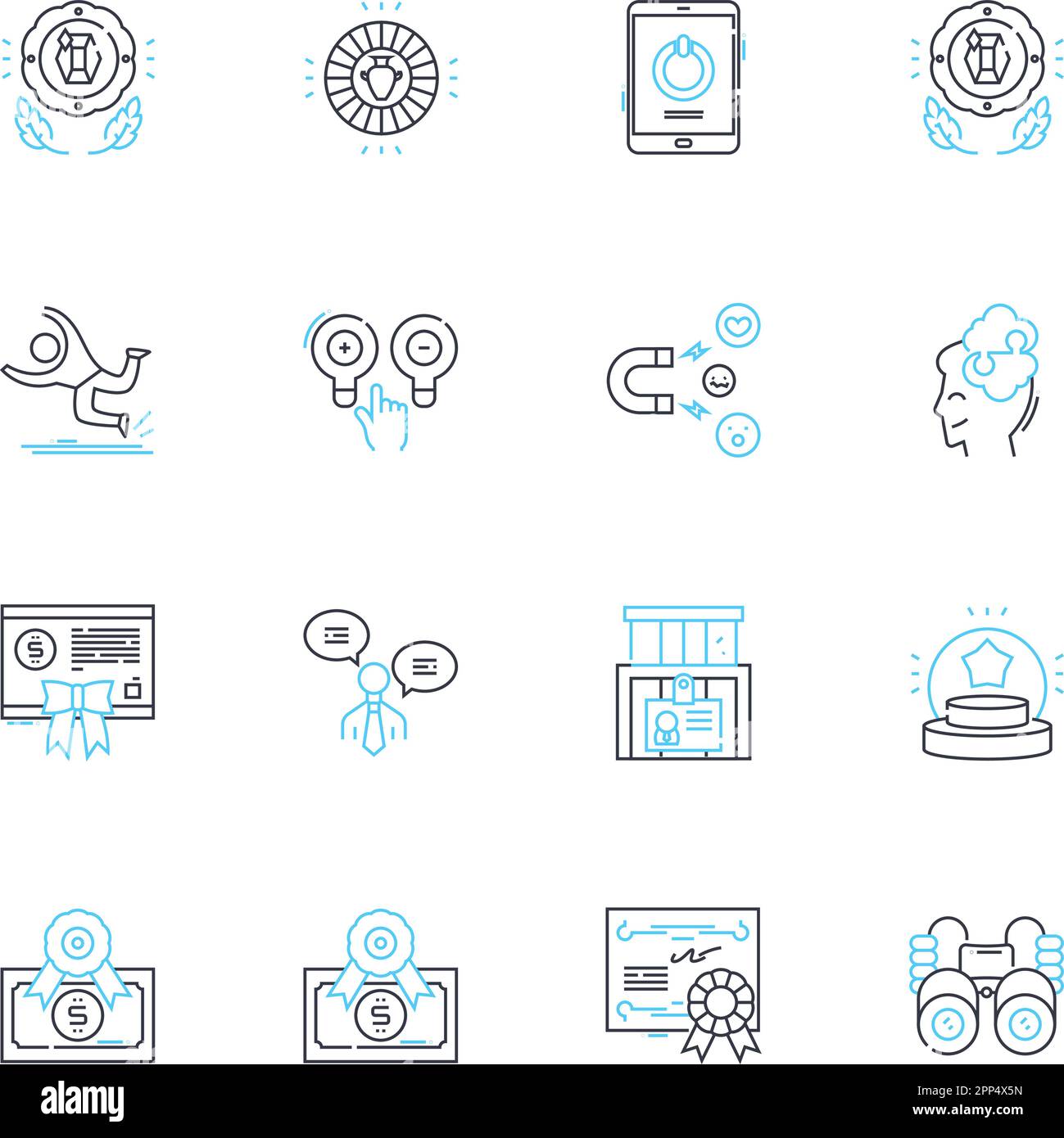 Athletic coaching linear icons set. Motivation, Discipline, Training ...