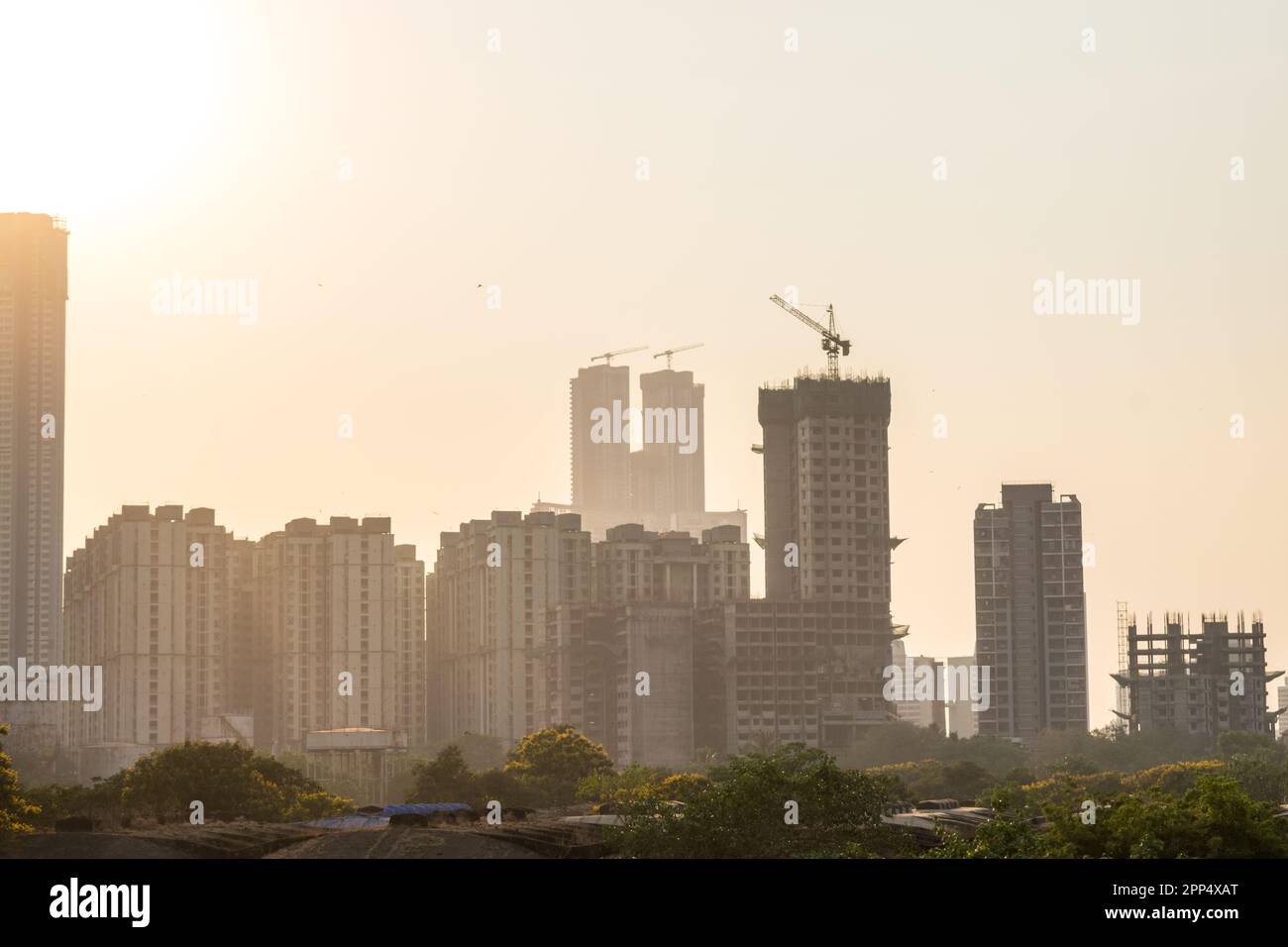 Modern city high rise skyscraper buildings during daytime in Mumbai ...