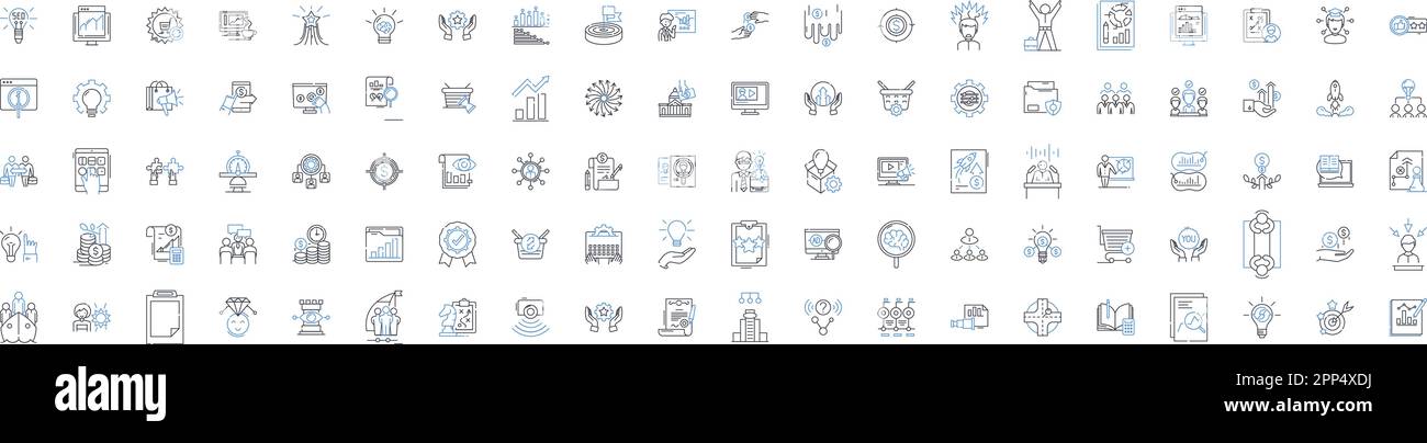 Project Planning line icons collection. Organize, Schedule, Budget ...