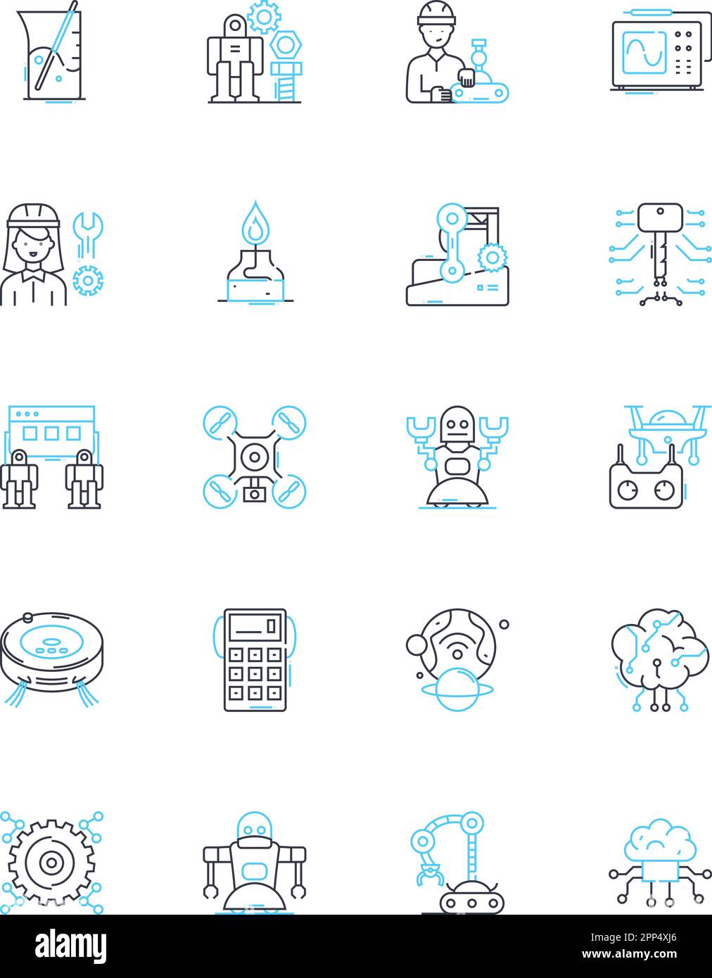 Synthetic creation linear icons set. Artificial, Constructed, Simulated ... Synthetic creation linear icons set. Artificial, Constructed, Simulated ...