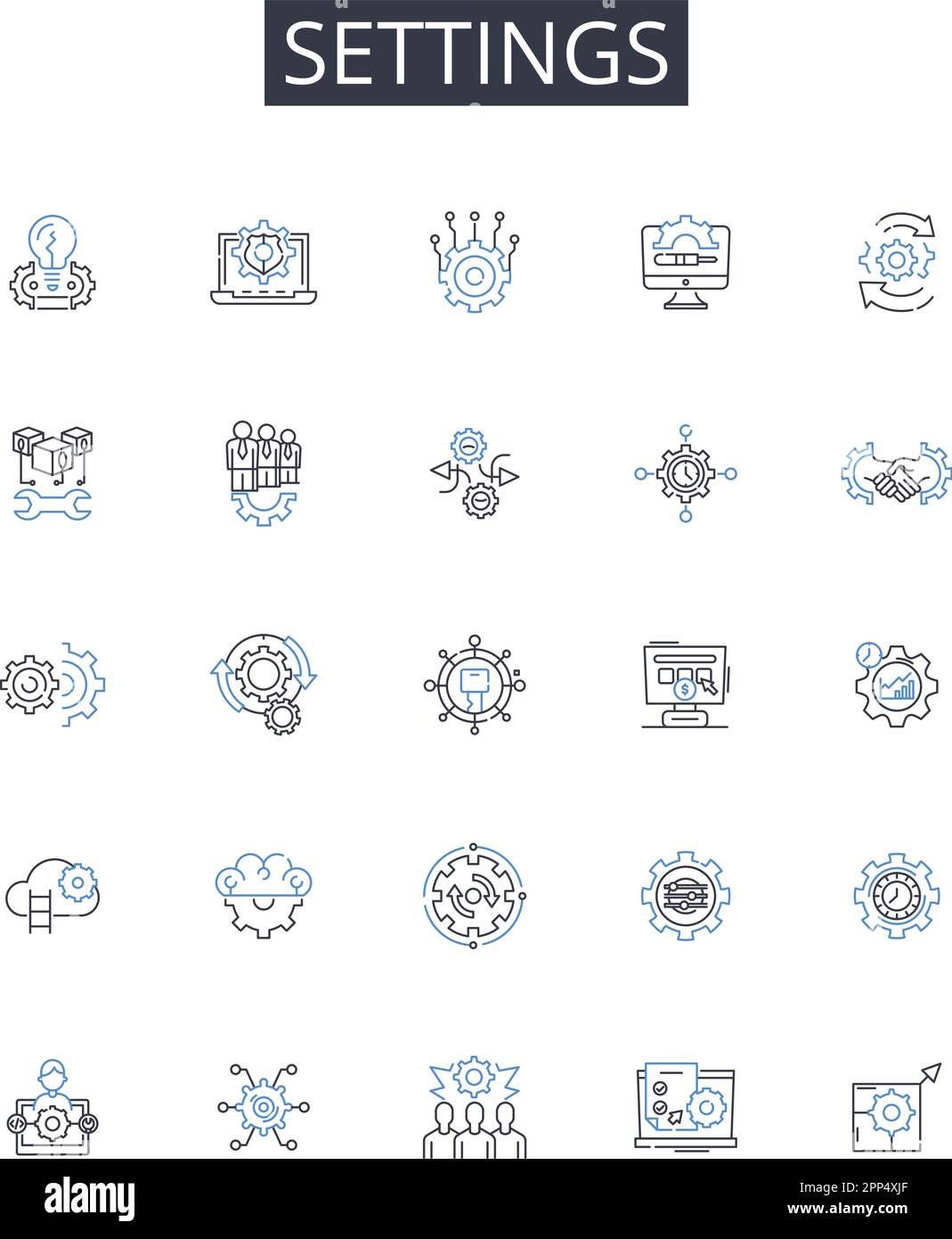 Settings line icons collection. Recovery, Healing, Restoration ...