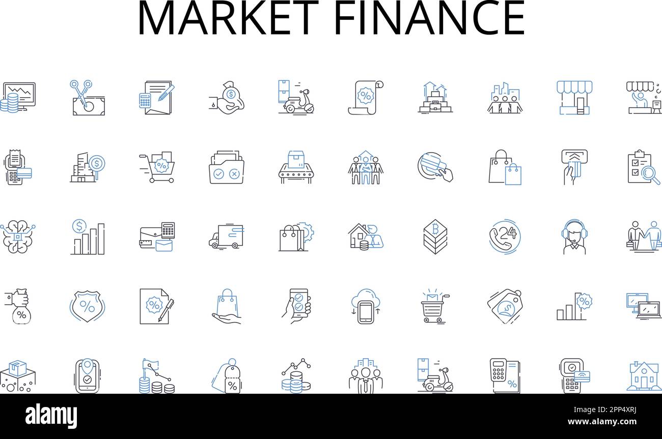 Market finance line icons collection. Snacks, Drinks, Quick, Easy, Neat ...