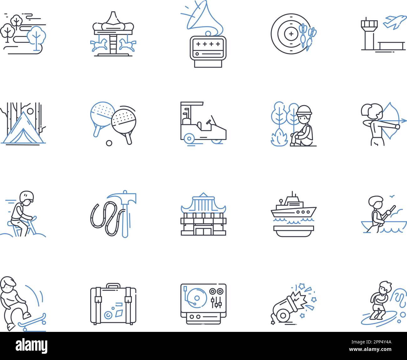 Voyage line icons collection. Exploration, Adventure, Journey ...