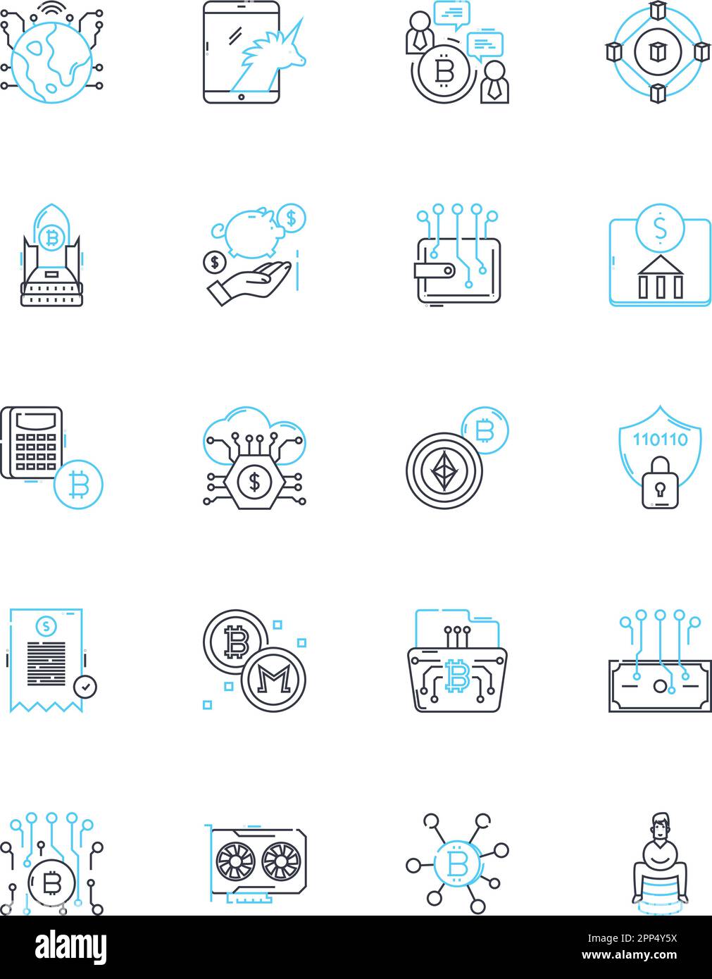 Quantum computing linear icons set. Quantum, Superposition ... Quantum computing linear icons set. Quantum, Superposition ...