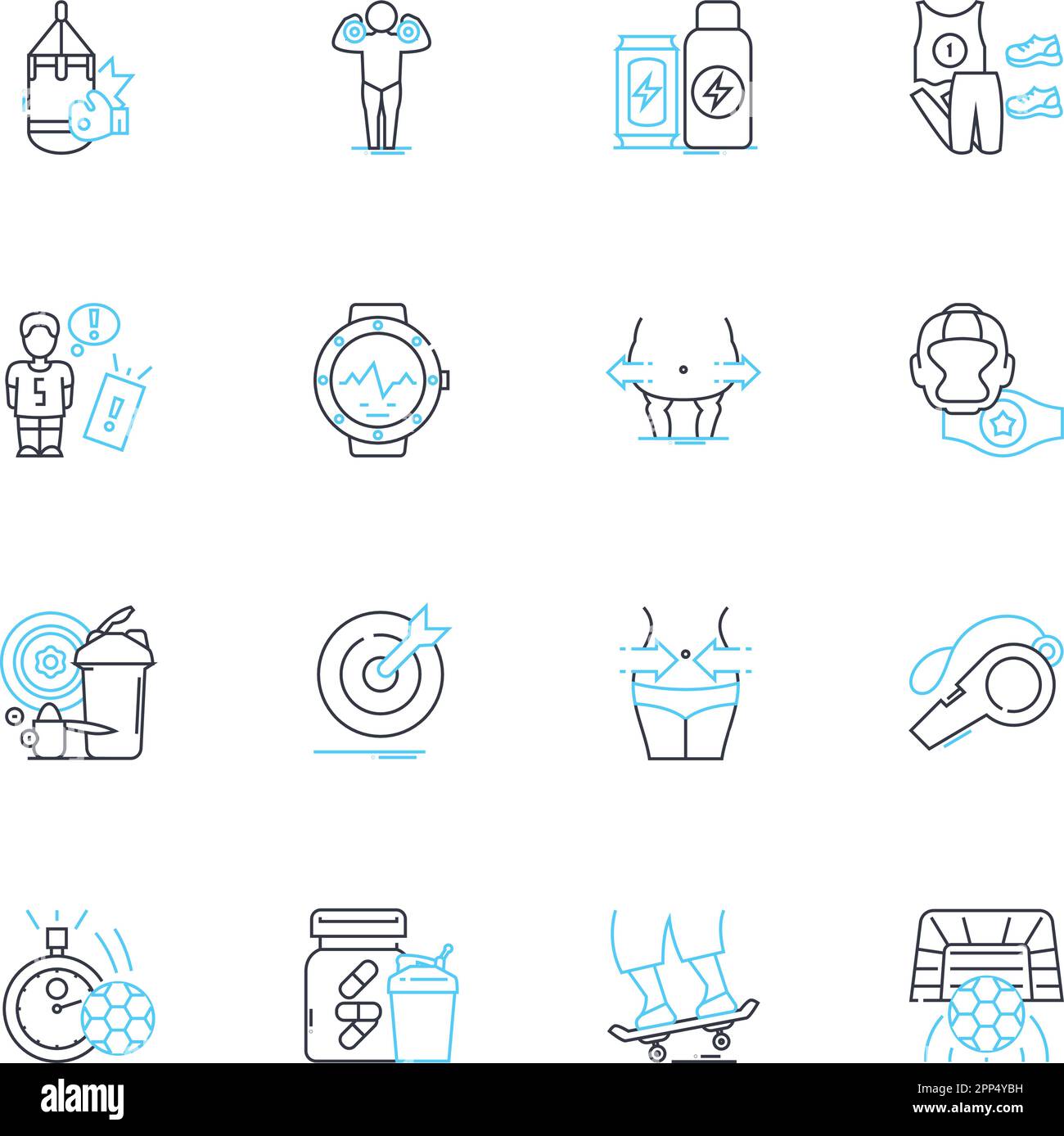 Touchdown linear icons set. Victory, Celebration, Score, Football, Endz ...