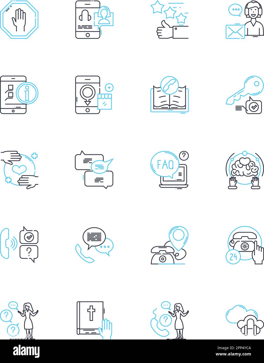Collaborate cooperate linear icons set. Synergy, Partnership, Unity ...