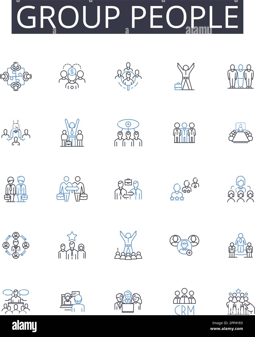 Group people line icons collection. Bunch crowd, Assembly congregation ... Group people line icons collection. Bunch crowd, Assembly congregation ...