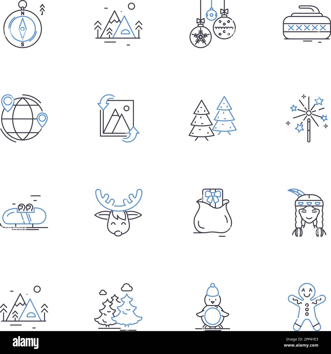 Candlemas line icons collection. Celebration, Tradition, Candlelight ...