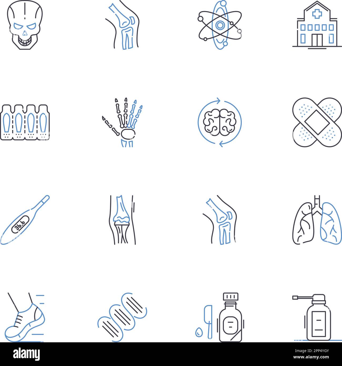Speech therapy line icons collection. Aphasia, Dysphagia, Articulation ...