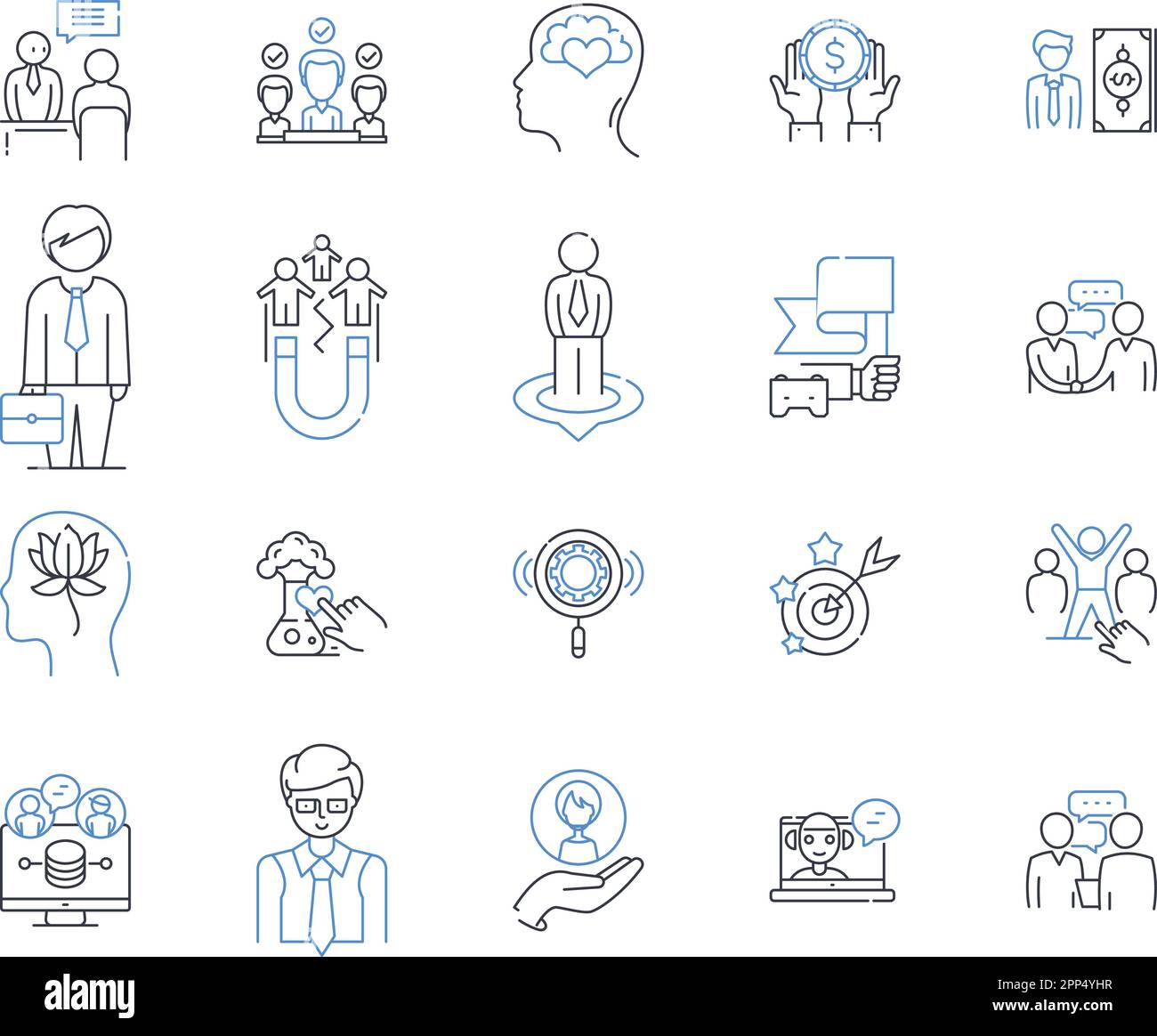 Workplace education line icons collection. Training, Development, Learning, Knowledge, Skills ...