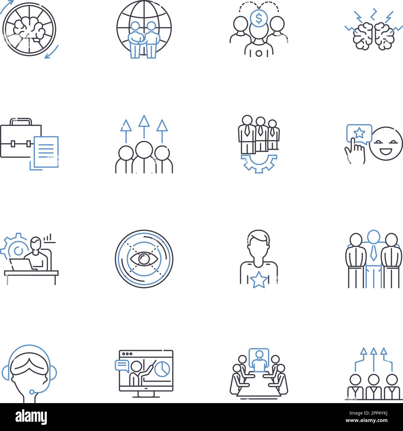 Performance Resouces Line Icons Collection Optimization Training
