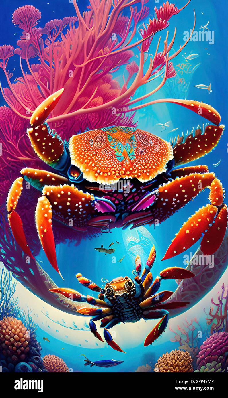 Crab fantasy illustration hi-res stock photography and images - Alamy