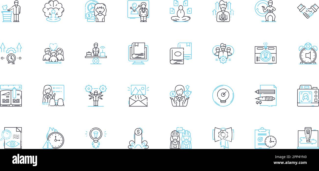 Guiding linear icons set. Mentorship, Direction, Counseling, Navigation, Leadership, Guidance ...