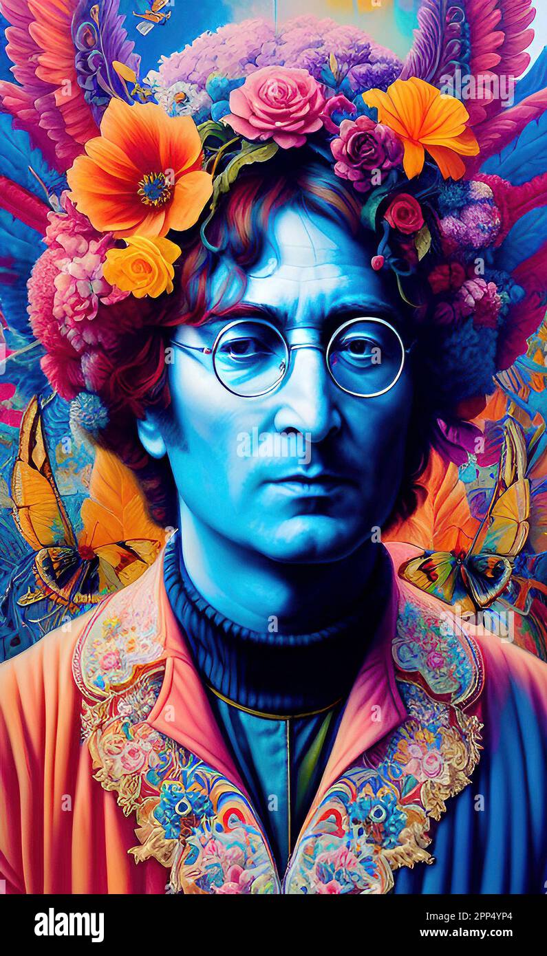 Beatles john lennon illustration hi-res stock photography and images ...