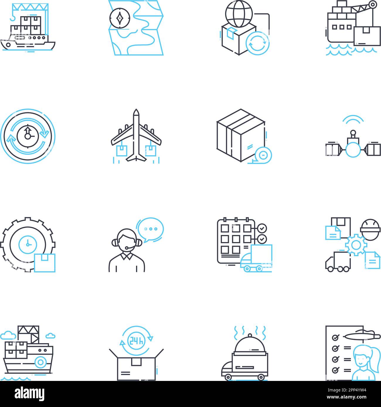 Speedy shipping linear icons set. Swift, Expedited, Fast, Quick, Rapid ...