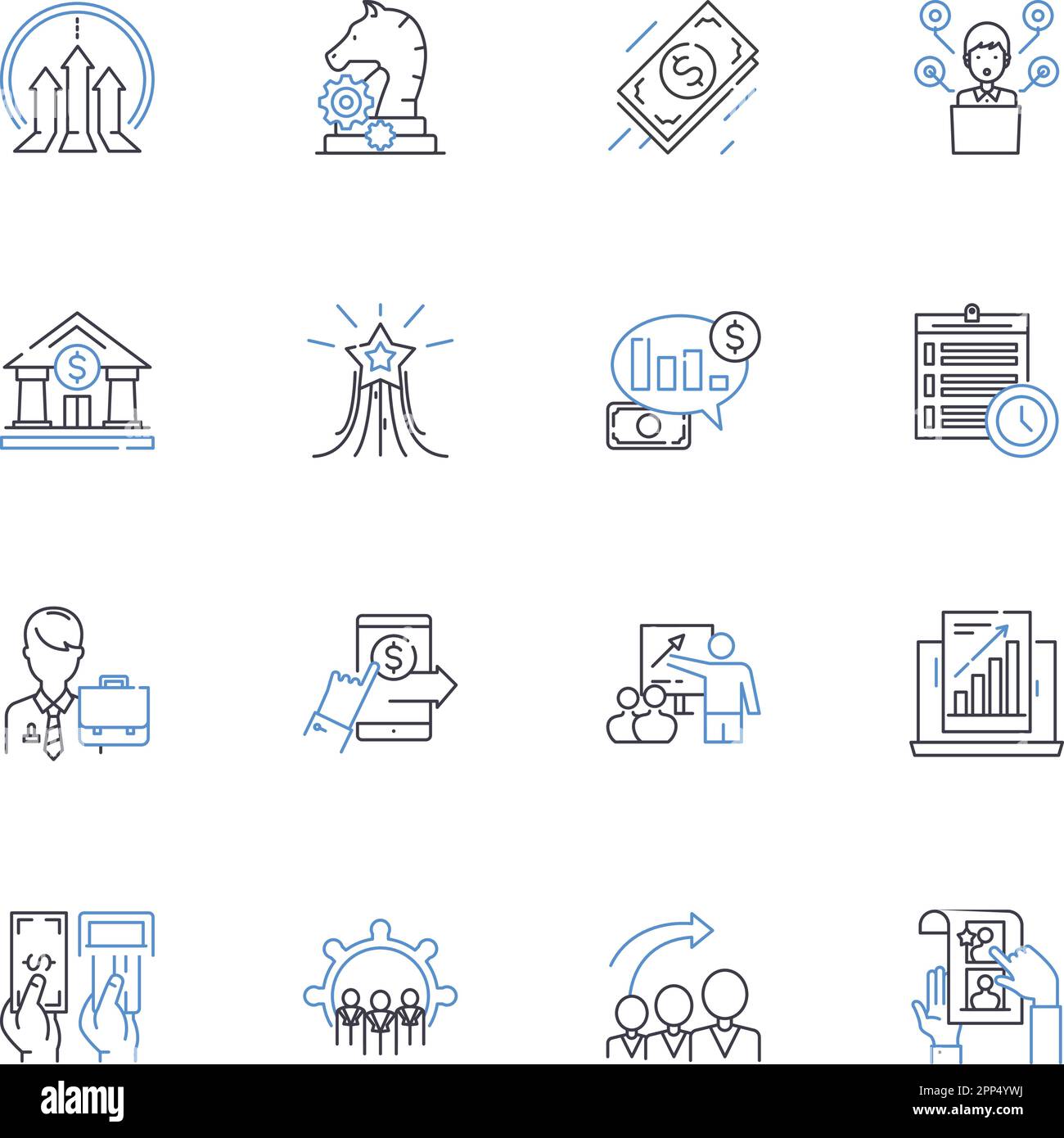 Duty precision line icons collection. Obligation, Consistency ...