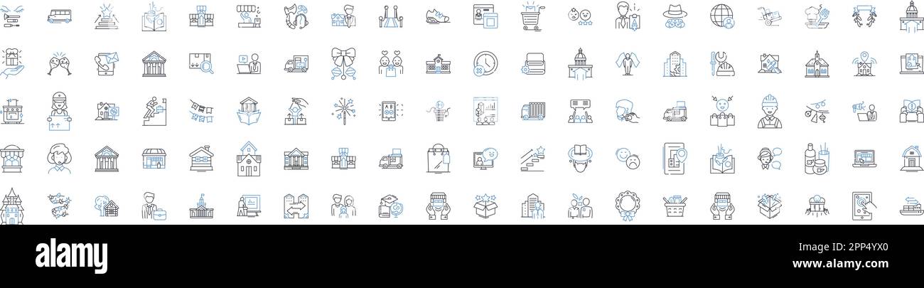 Rural living line icons collection. Farming, Agriculture, Countryside ...