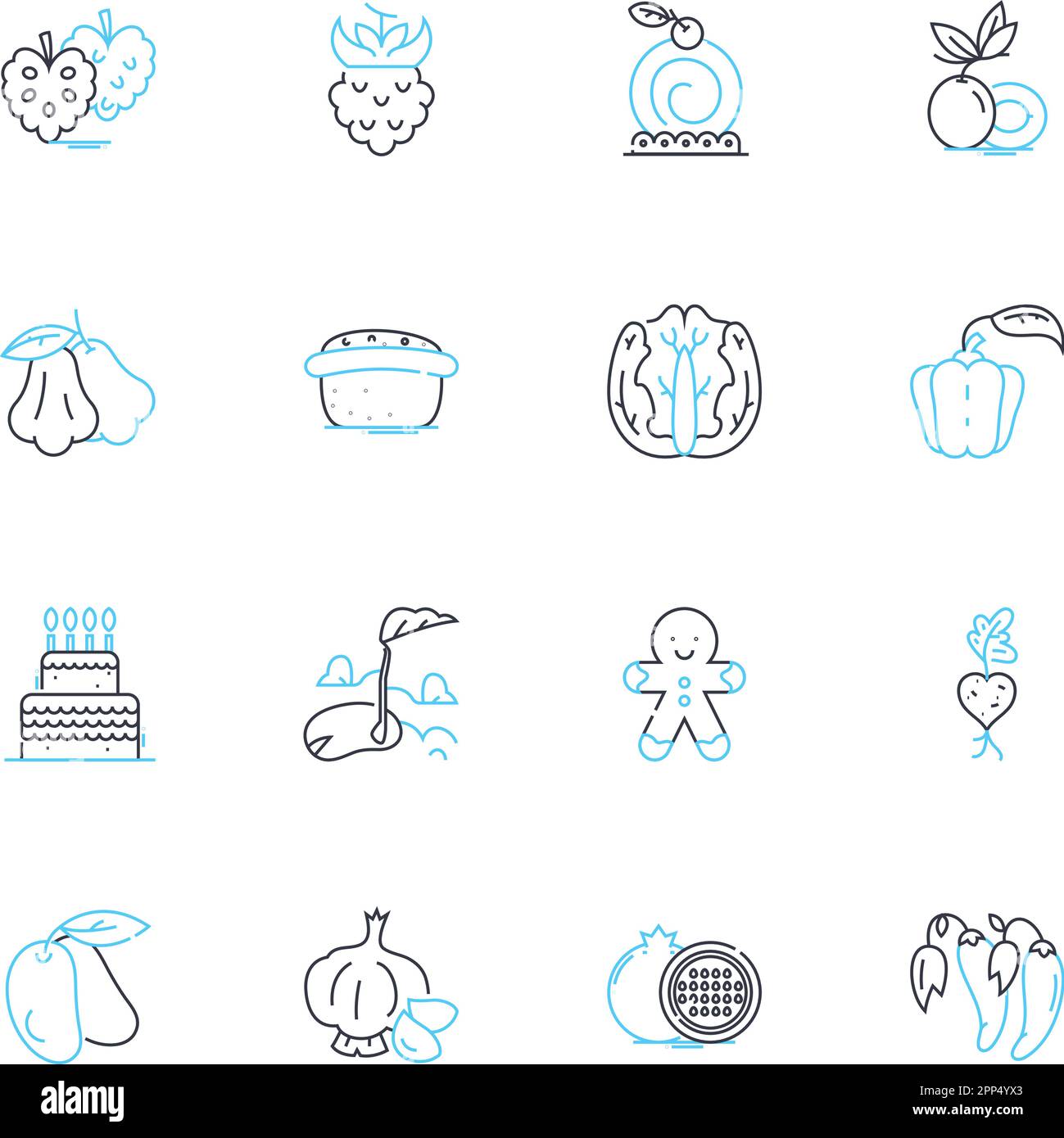 Animal husbandry linear icons set. Livestock, Fodder, Grazing, Breeding ...