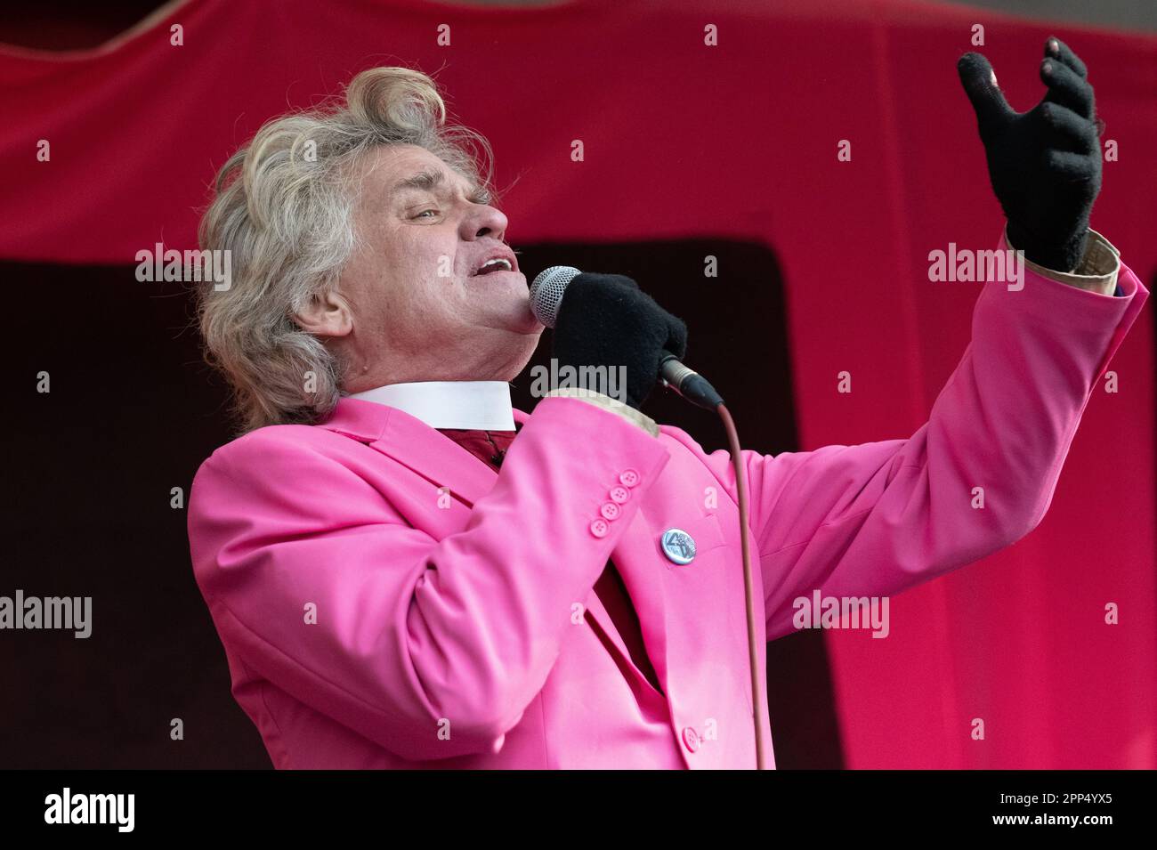 London, UK. 21 April, 2023. Anti-consumerist preacher Revered Billy ...