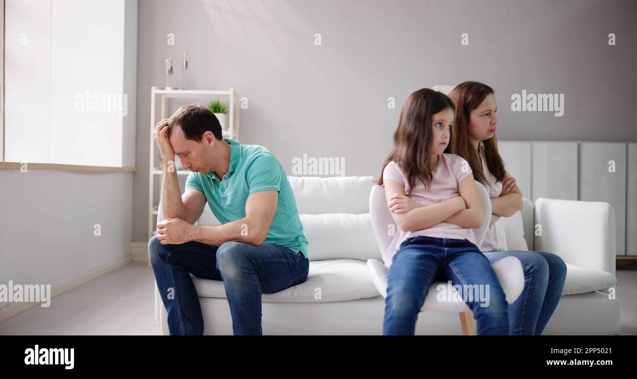 Parent Fight And Kid. Family Stress And Argument Stock Photo - Alamy