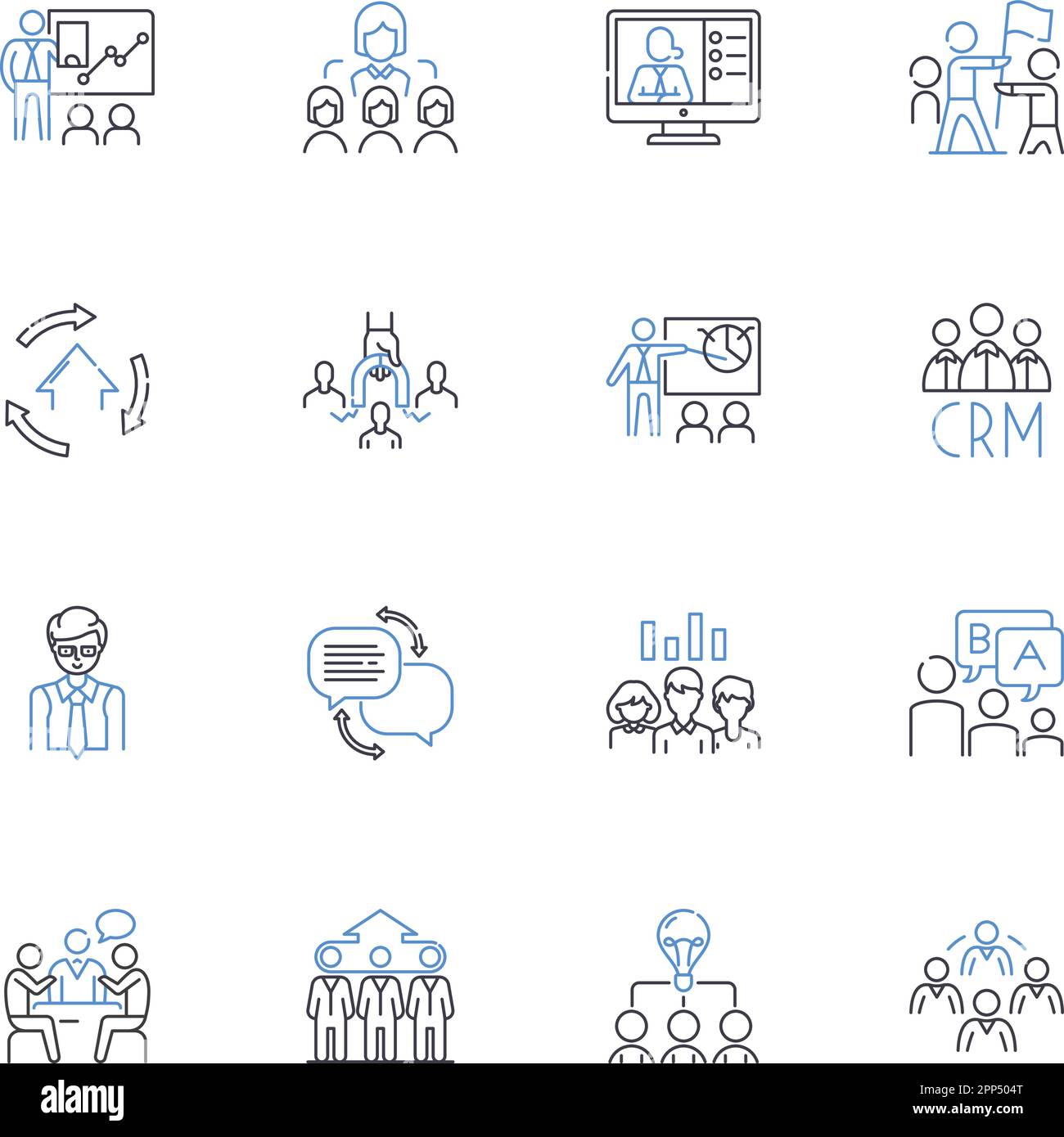 Corporate Workshop line icons collection. Training, Teamwork ...