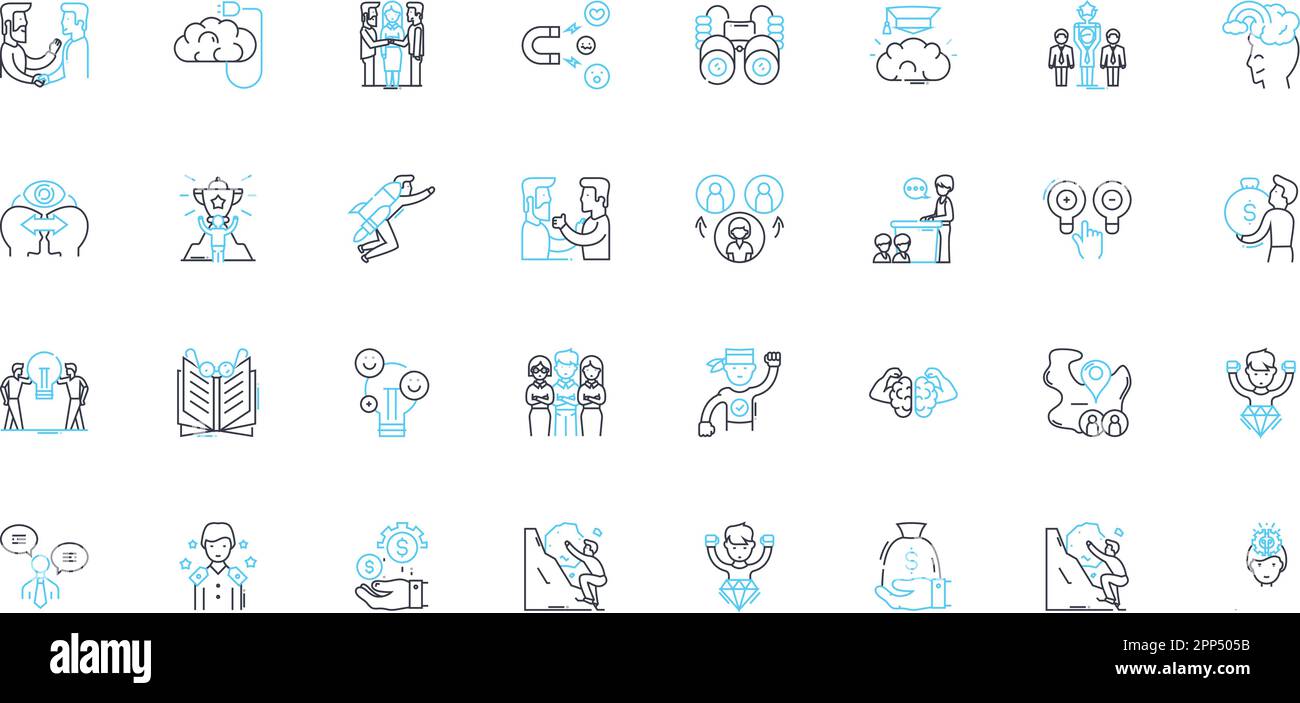Customer relations linear icons set. Satisfaction, Loyalty, Engagement ... Customer relations linear icons set. Satisfaction, Loyalty, Engagement ...