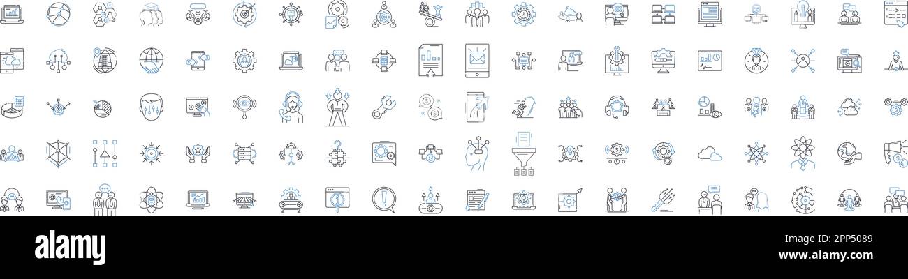 Communication line icons collection. Connection, Dialogue, Exchange, Expression, Interaction ...