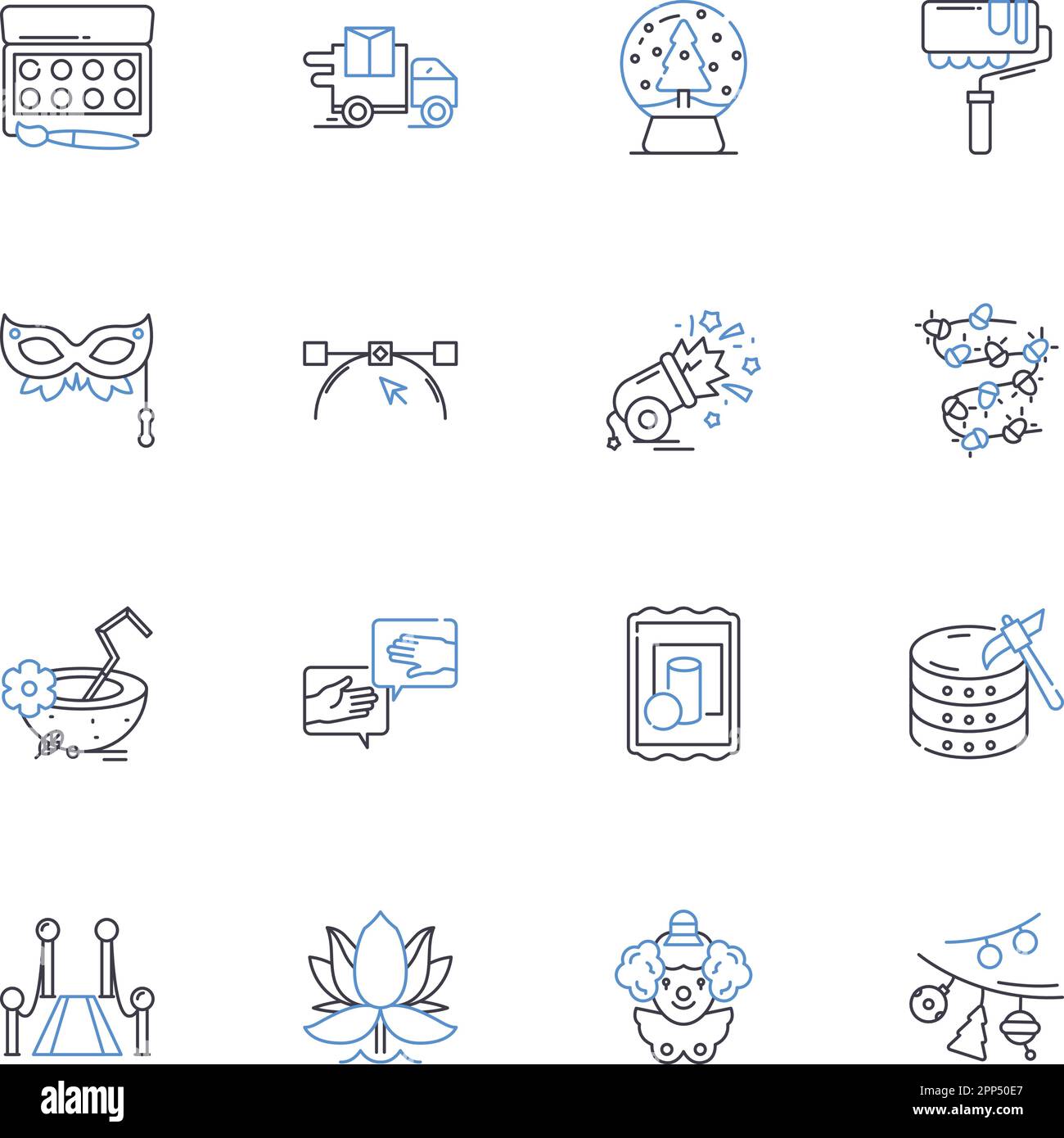 Artistry line icons collection. Creativity, Talent, Imagination ...