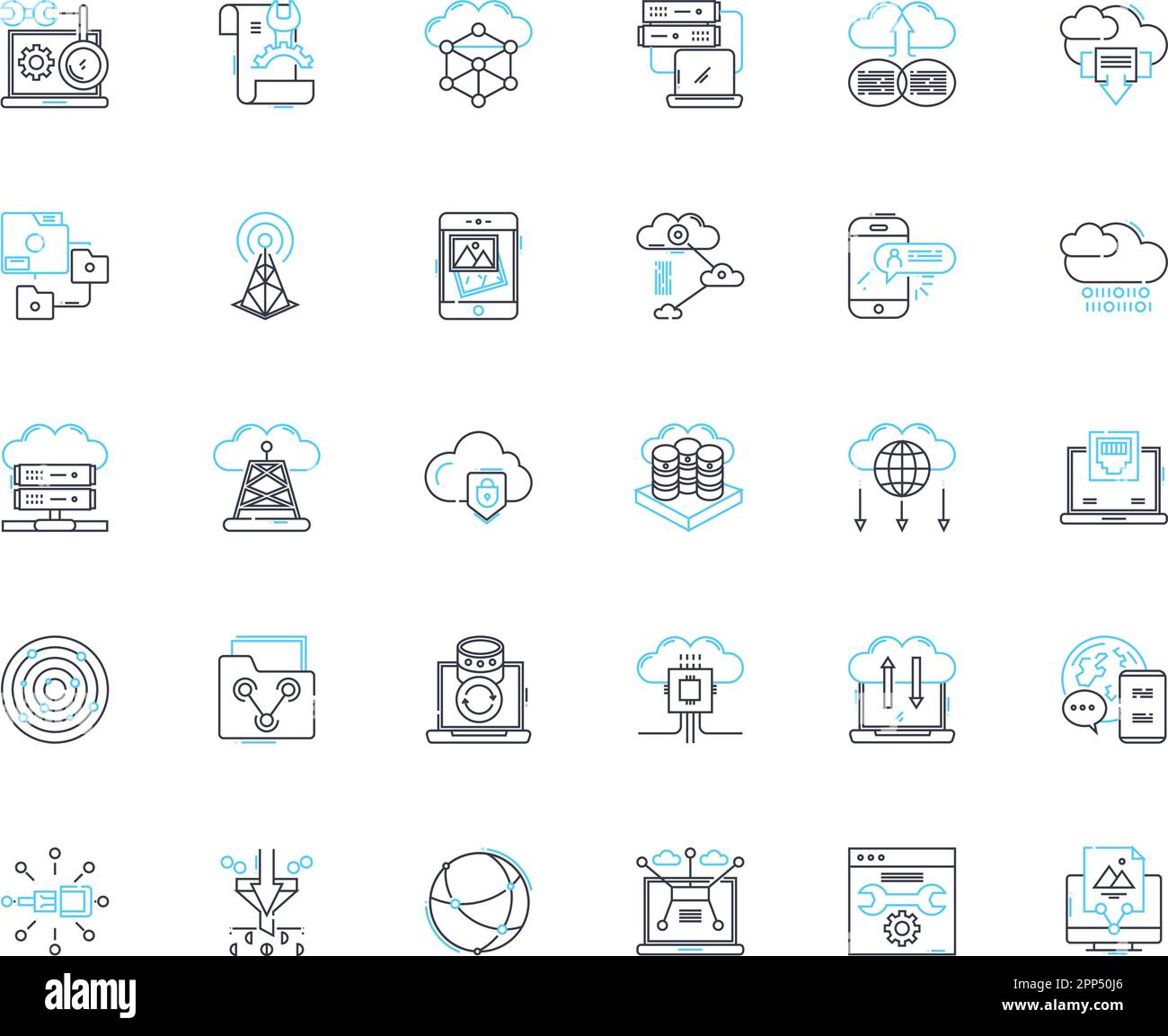 Data analytics linear icons set. Insight, Trends, Predictive, Metrics ... Data analytics linear icons set. Insight, Trends, Predictive, Metrics ...