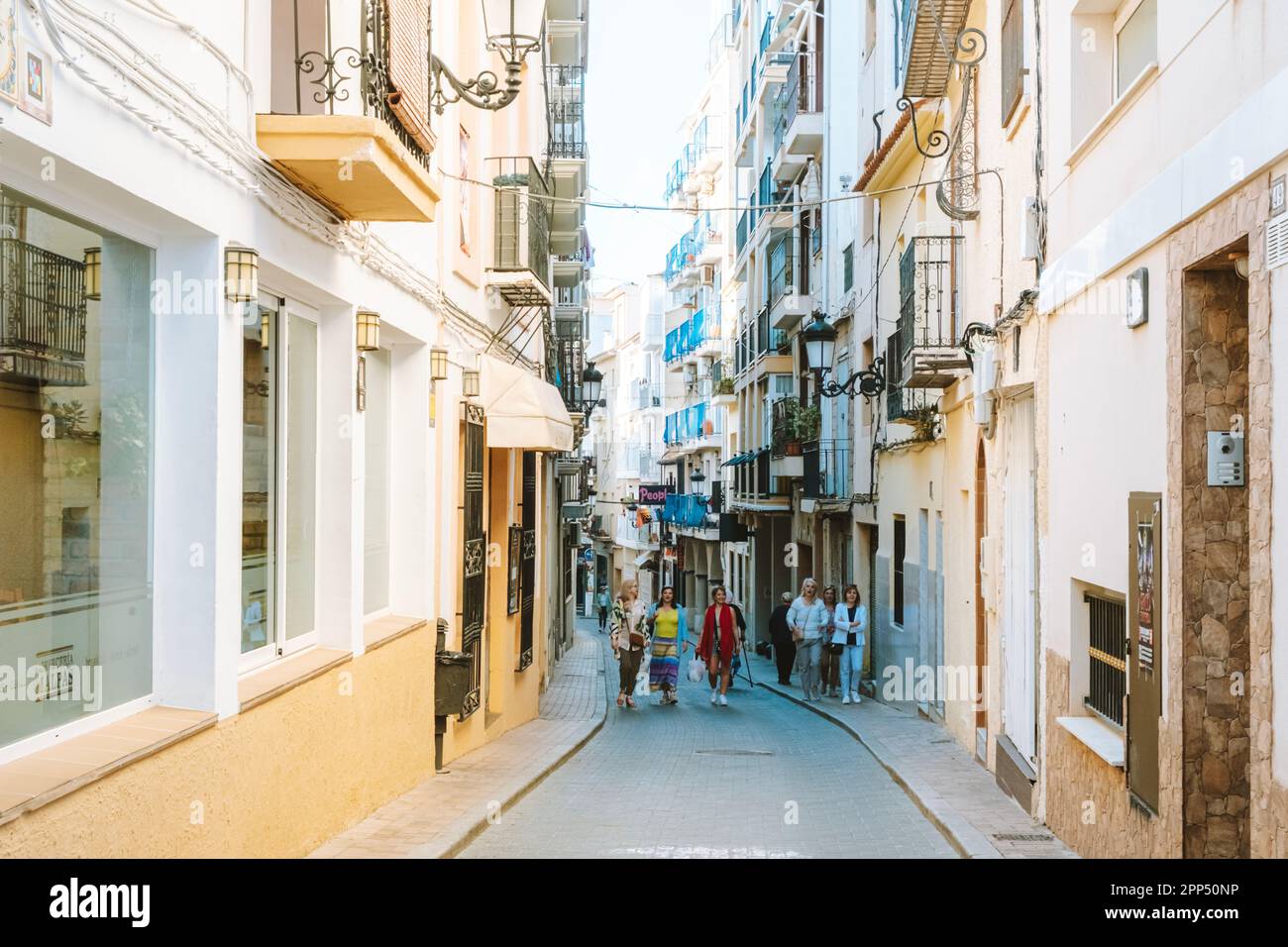 Benidorm, Spain - April 01, 2023: View to beautiful cozy Benidorm old ...