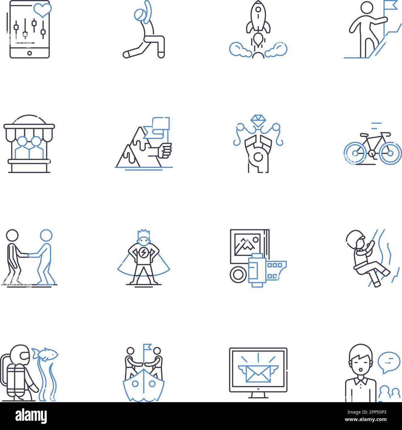 Family vacation line icons collection. Adventure, Bonding, Relaxation ...