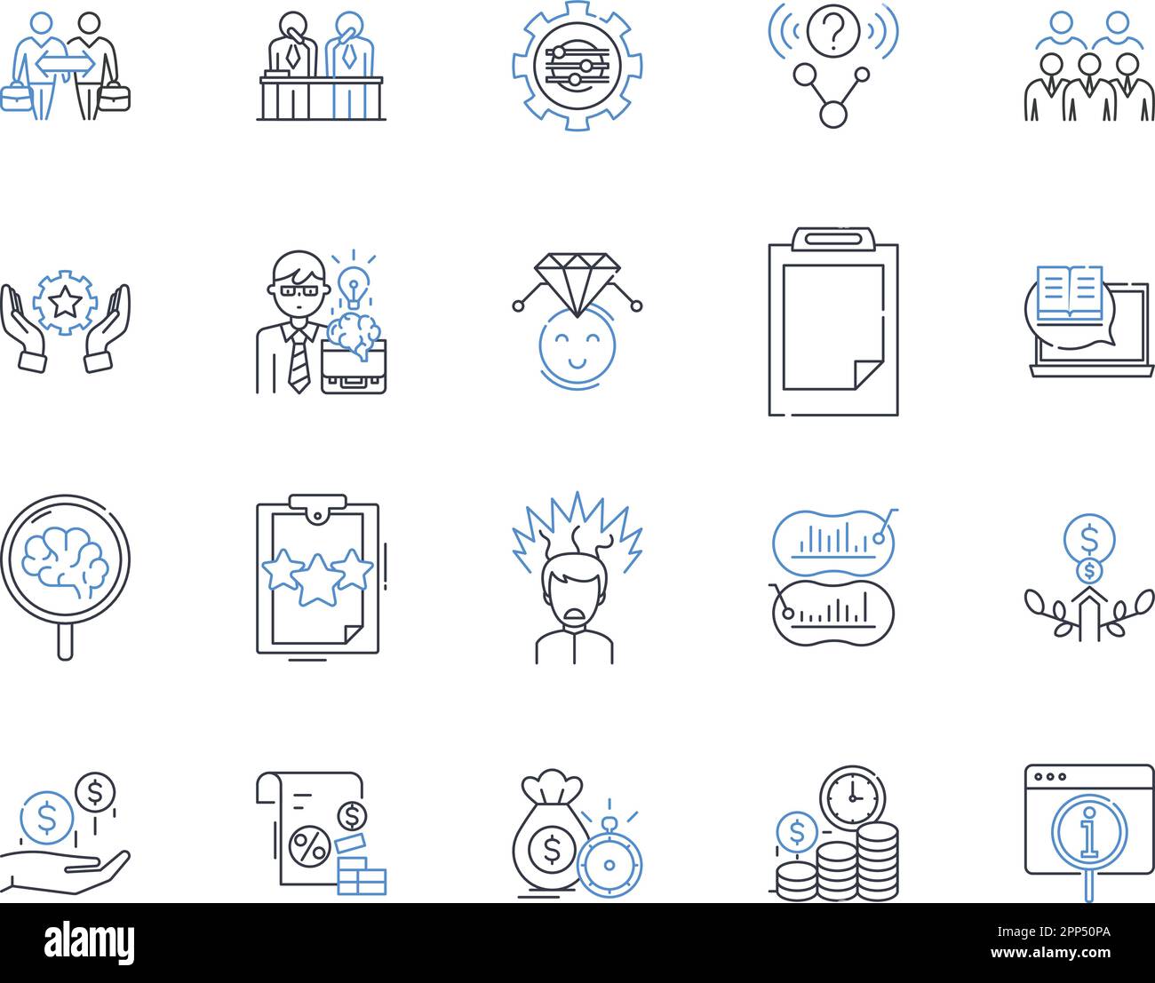 Principle and philosophy line icons collection. Ethics, Virtue ...