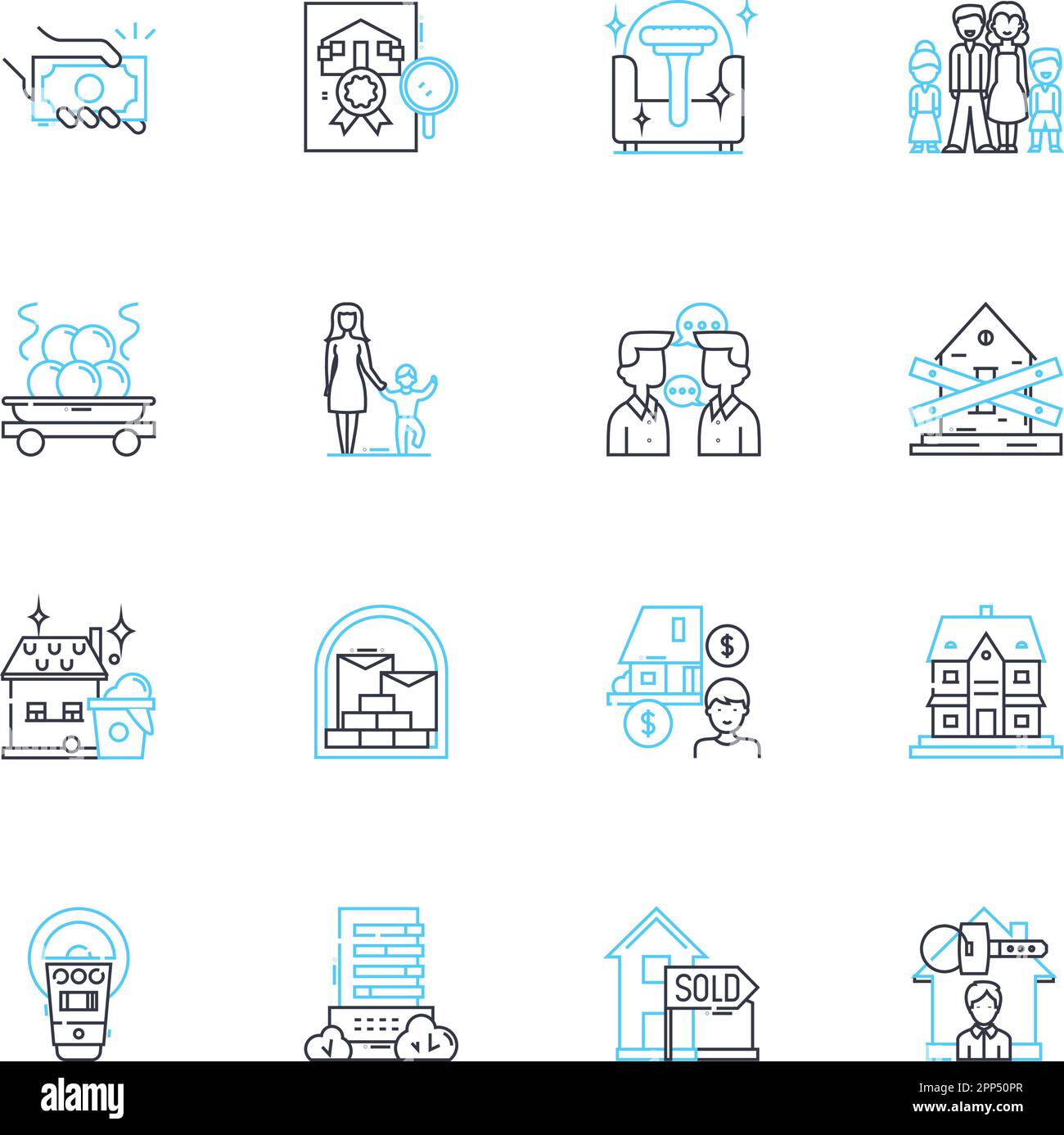 Beneficiary linear icons set. Heir, Assignee, Recipient, Legatee ... Beneficiary linear icons set. Heir, Assignee, Recipient, Legatee ...