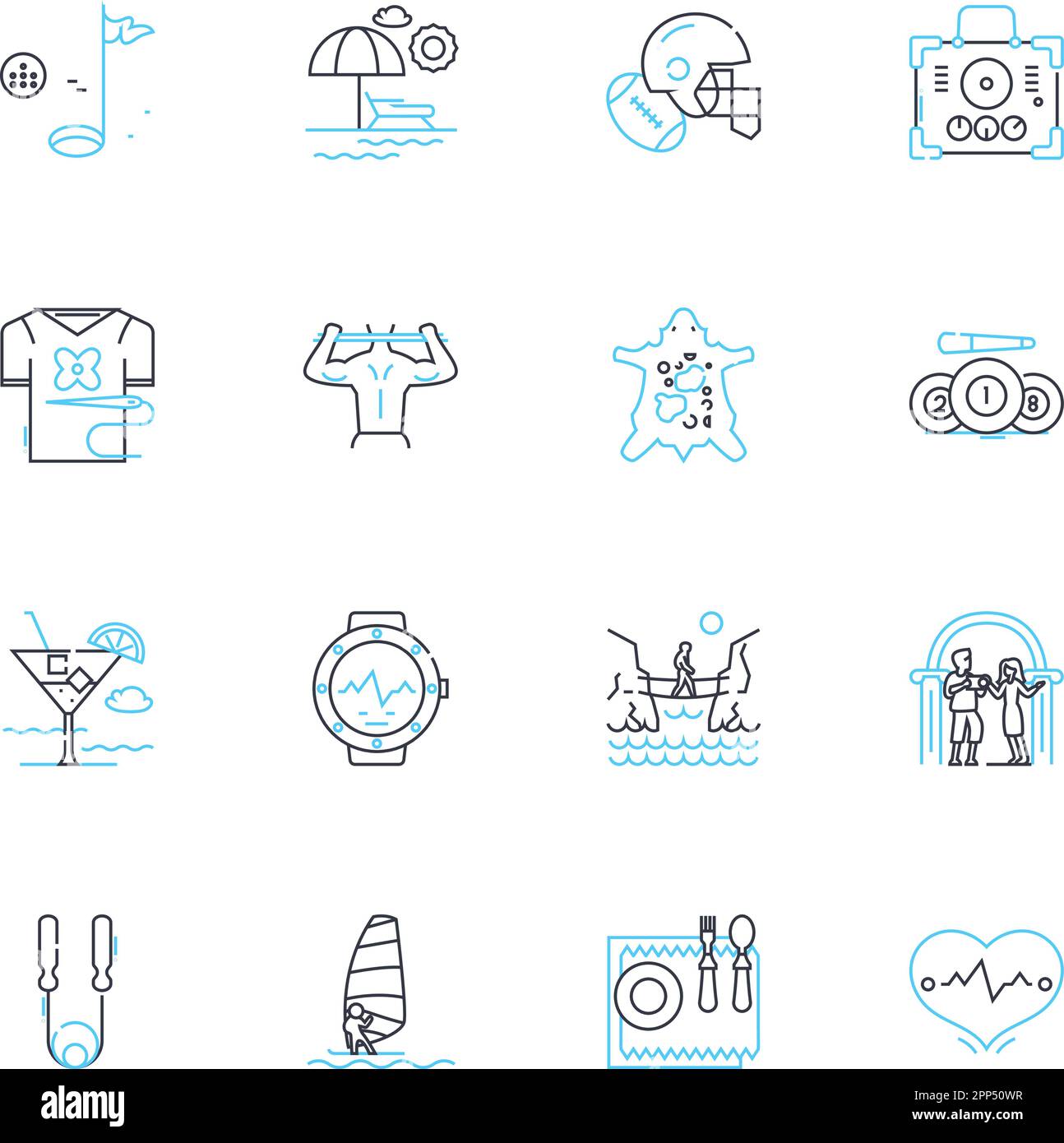 Solo athletics linear icons set. Sprinting, Running, Jumping, Hurdling ...