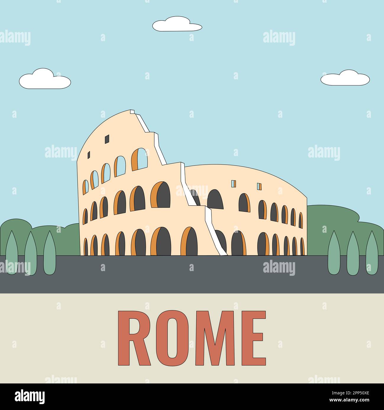 Touring the colosseum rome Stock Vector Images - Alamy