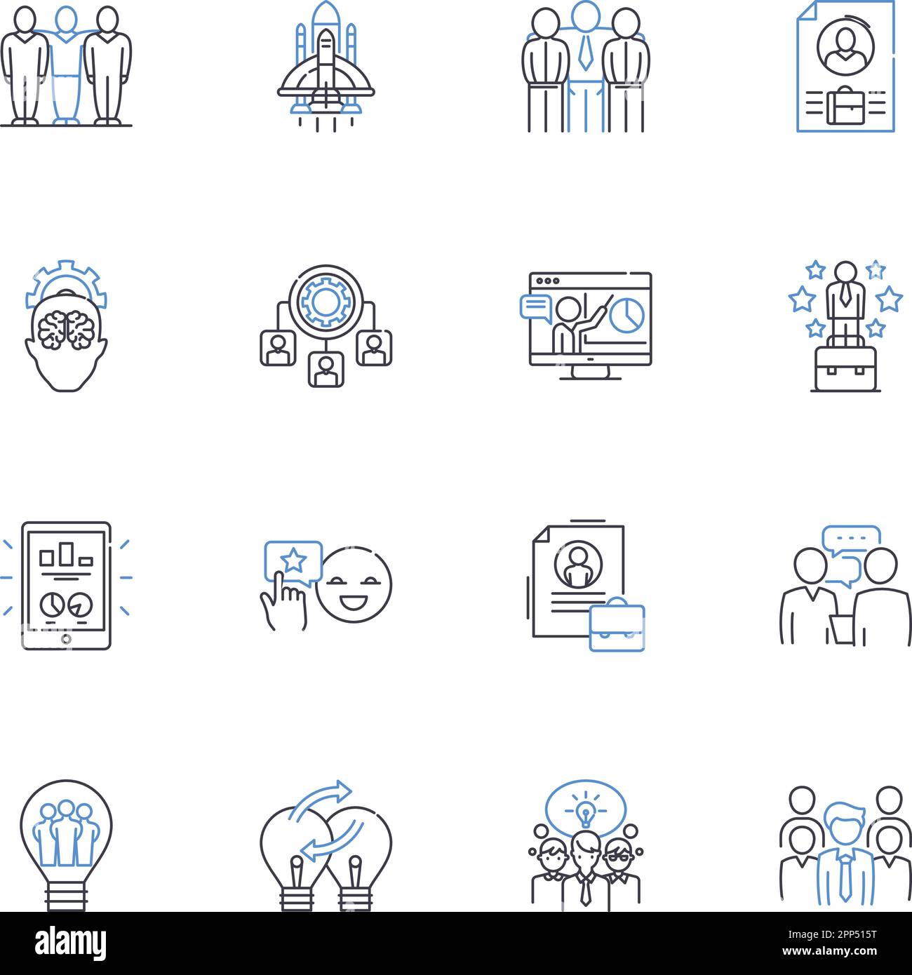 Beginning enterprise line icons collection. Entrepreneurship, Startup ...