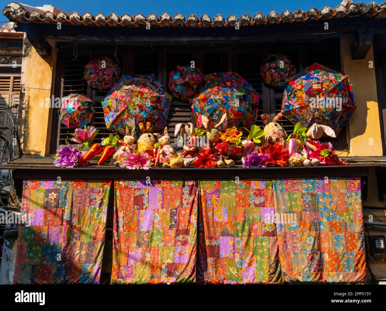 Street view of picturesque George Town, UNESCO Worls Heritage Site and capital city of Penang ...